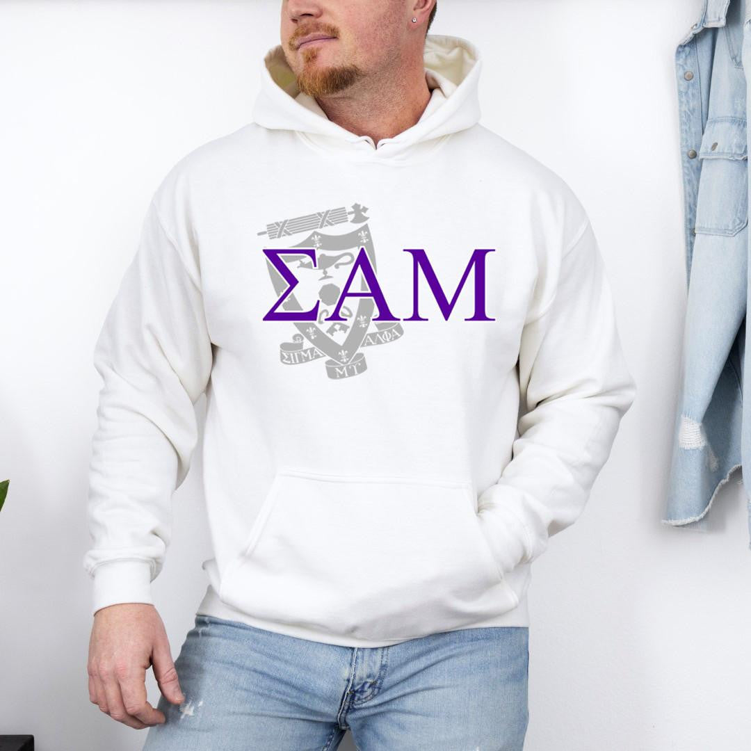 Sigma Alpha Mu Crest World Famous Hooded Sweatshirt — GreekU