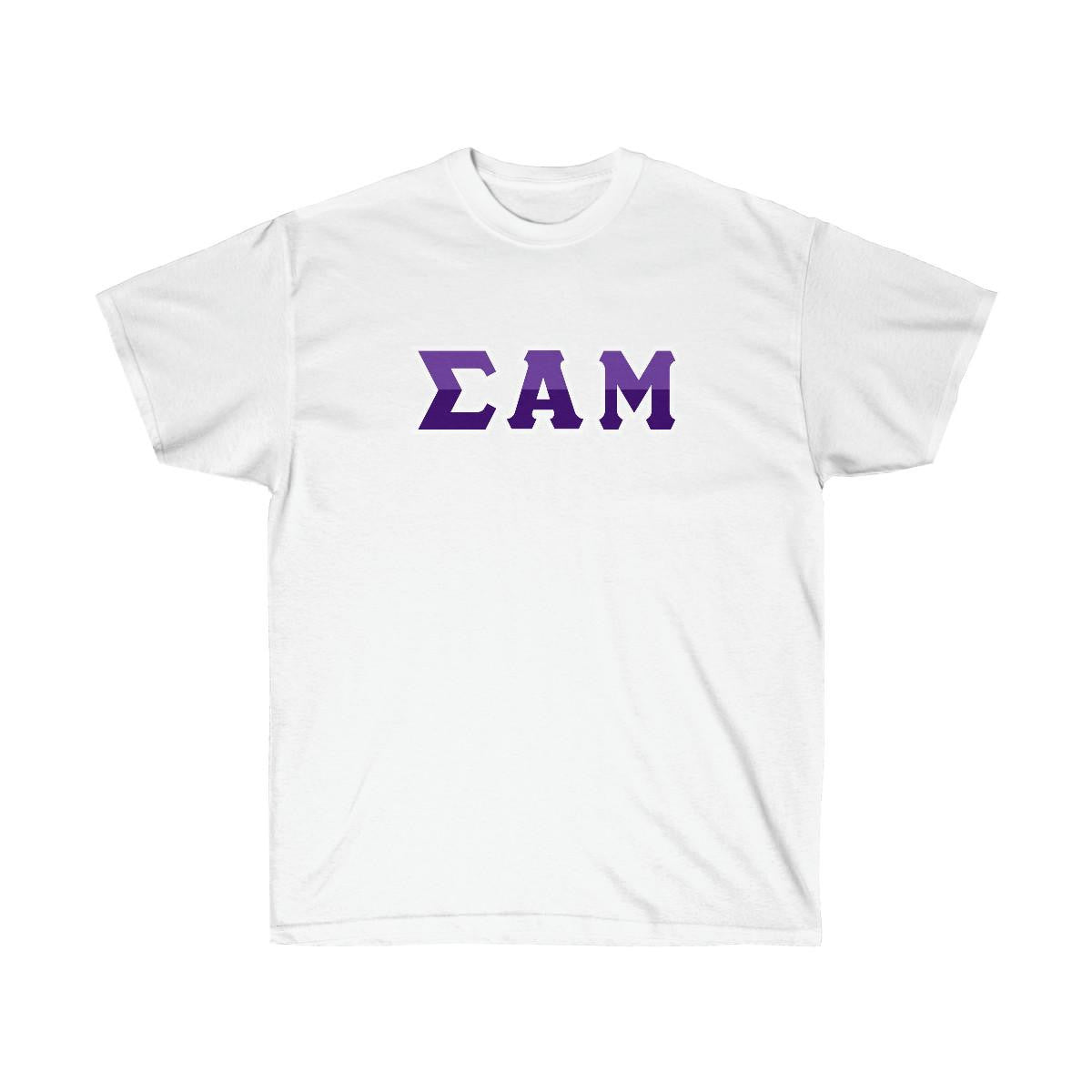 Sigma Alpha Mu Two Toned Greek Lettered T-shirts — GreekU