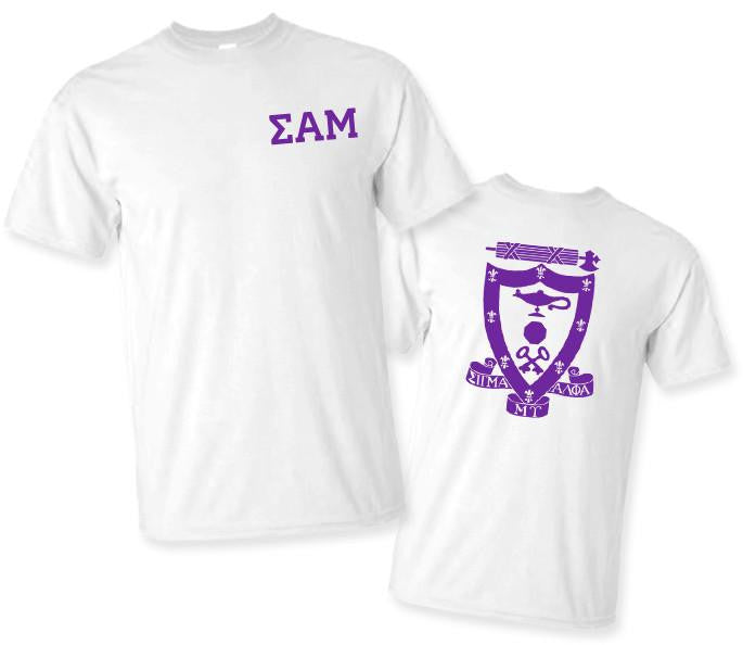 Sigma Alpha Mu World Famous Crest Tee — GreekU