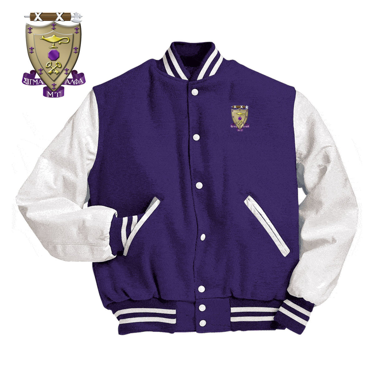 Sigma Alpha Mu Varsity Crest - Shield Jacket — GreekU