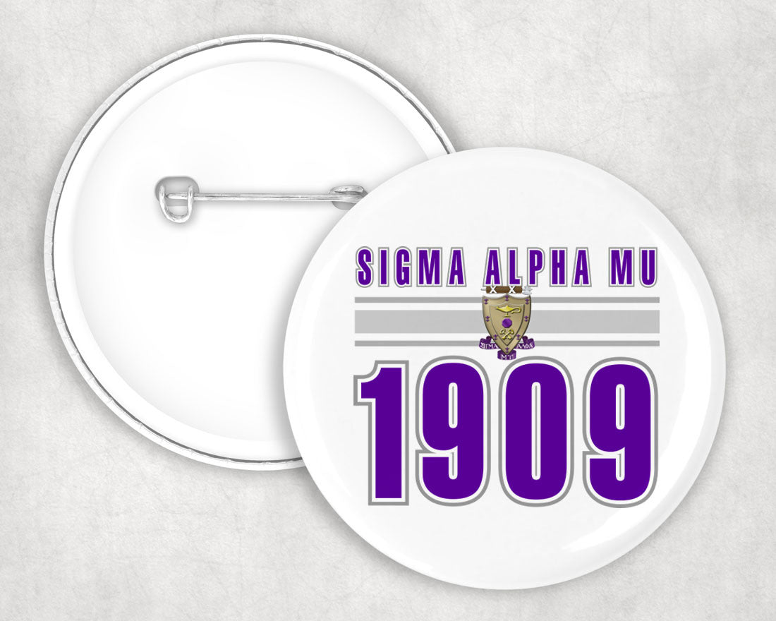 Sigma Alpha Mu Est Year Button — GreekU