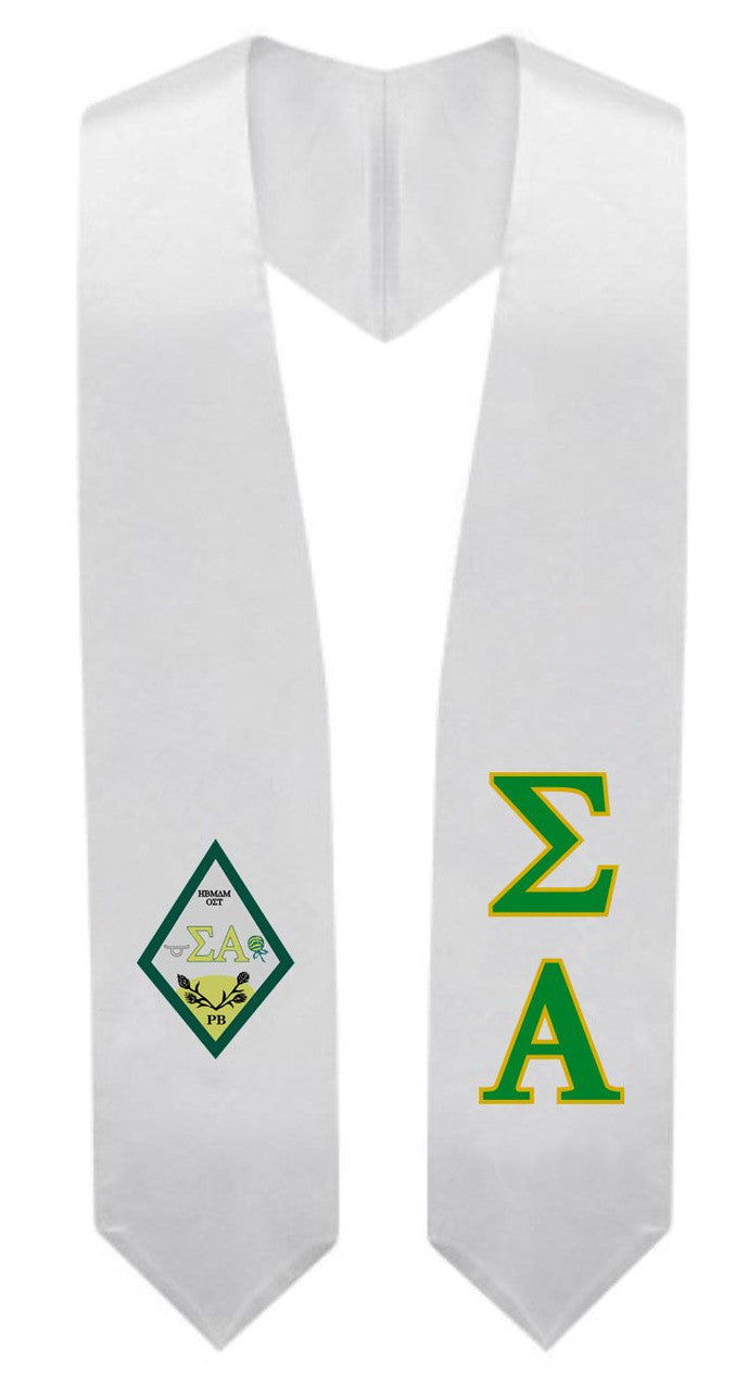 Sigma Alpha Sigma Alpha Super Crest - Shield Graduation Stole — GreekU