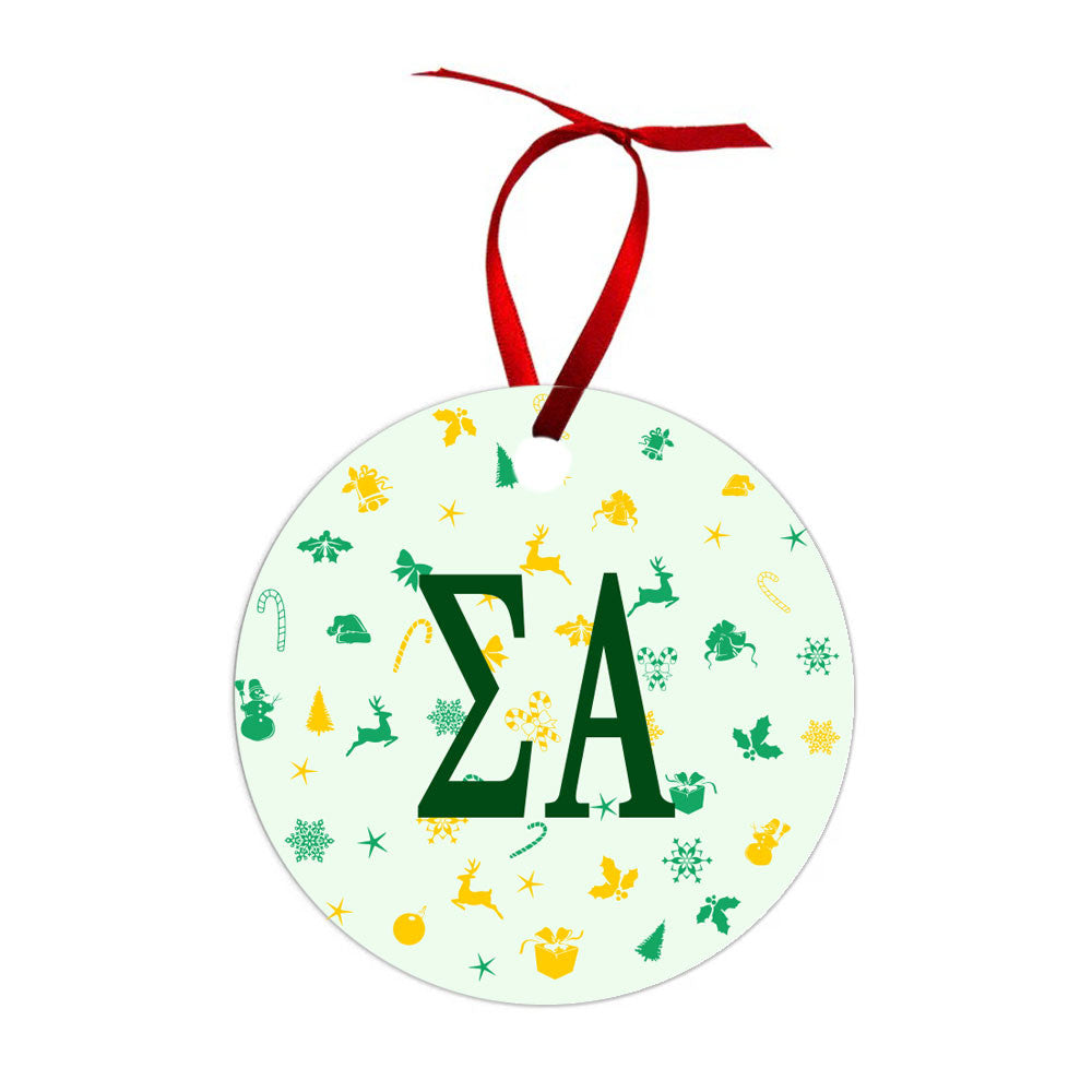 Sigma Alpha Holiday Cheer Christmas Ornaments — GreekU