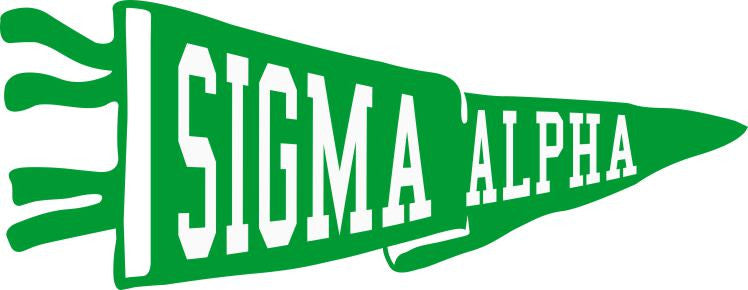Sigma Alpha Pennant Decal — GreekU