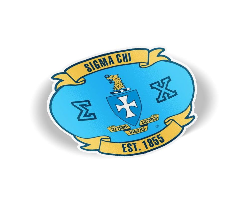 Sigma Chi Sigma Chi Banner Crest - Shield Decal — GreekU
