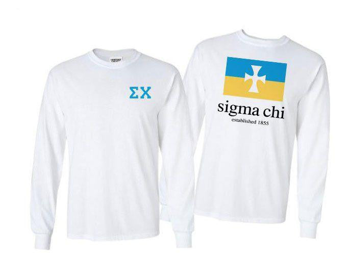 Sigma Chi Flag Long Sleeve T-Shirt — GreekU