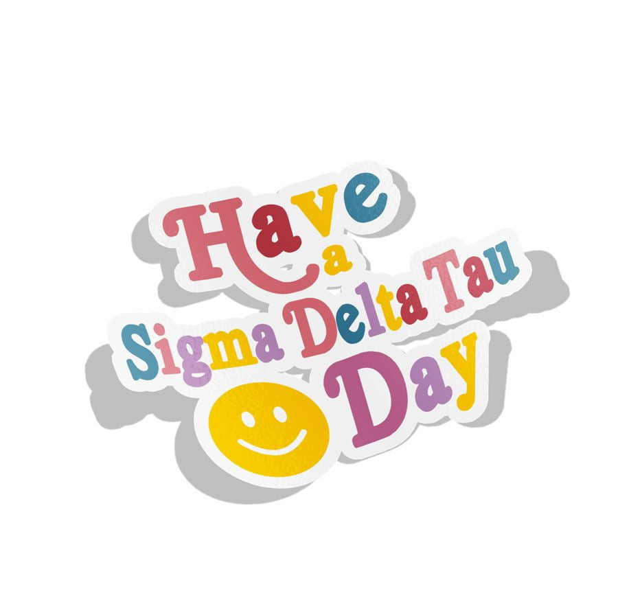 Sigma Delta Tau Day Decal Sticker — GreekU