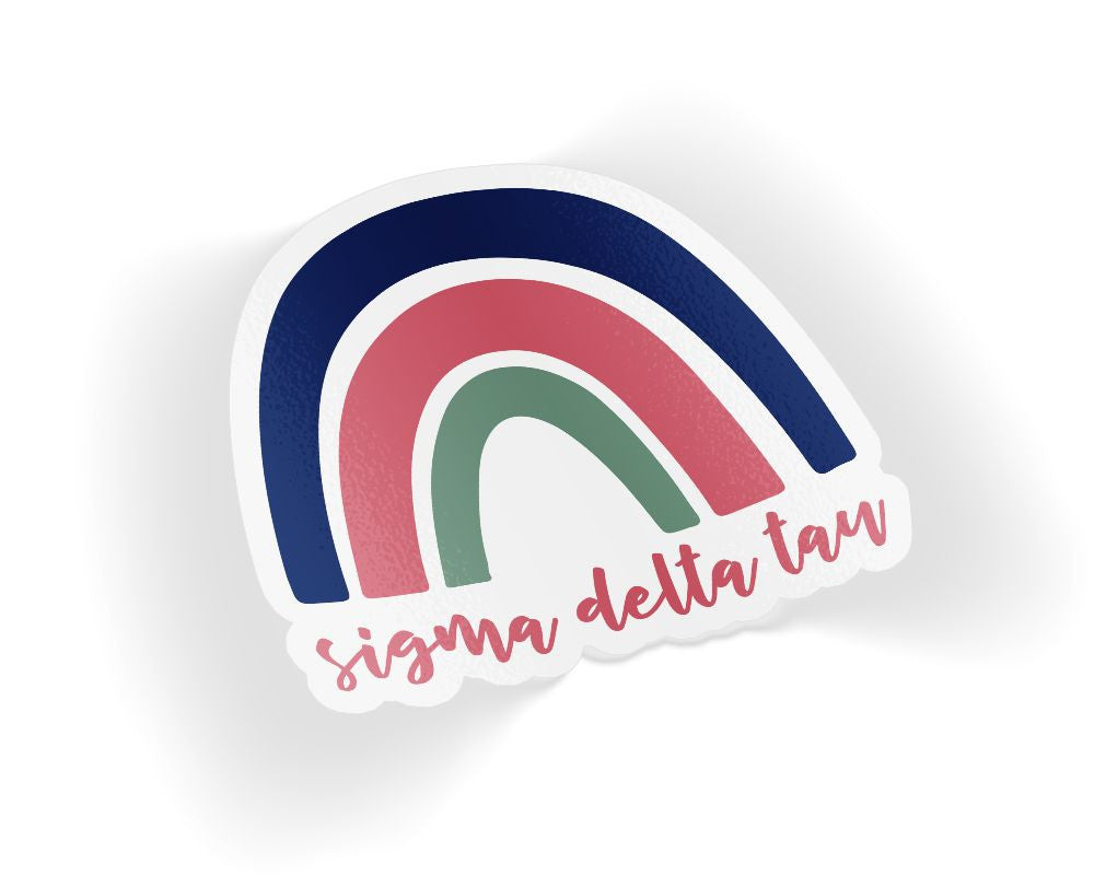 Sigma Delta Tau Rainbow Sticker — GreekU