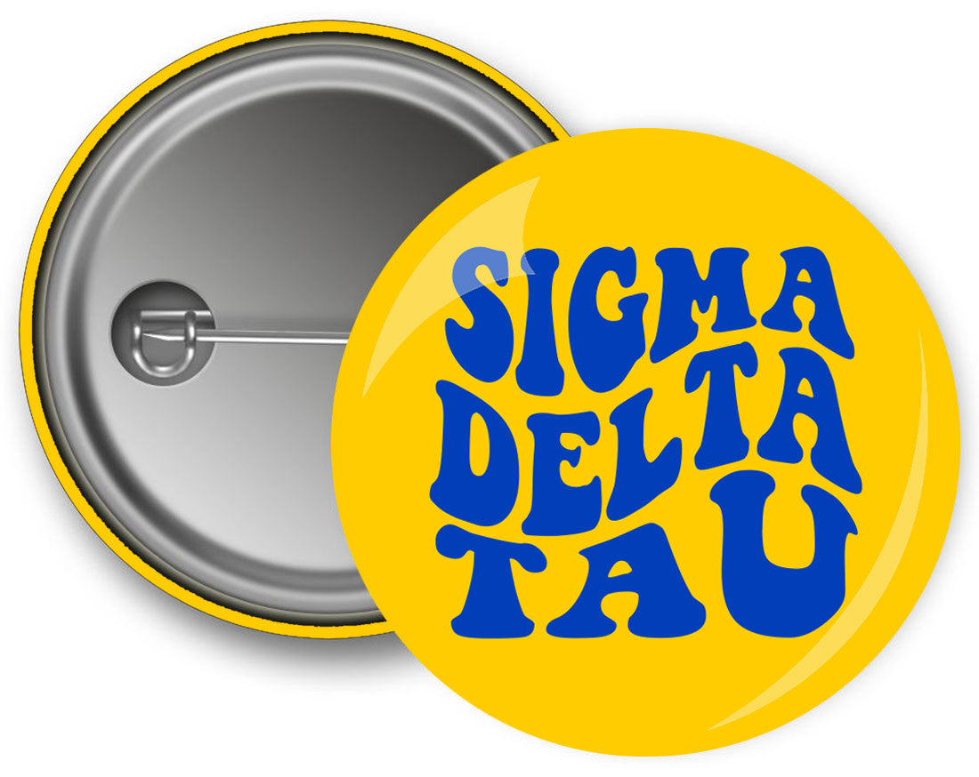 Sigma Delta Tau Bulky Text Button — GreekU
