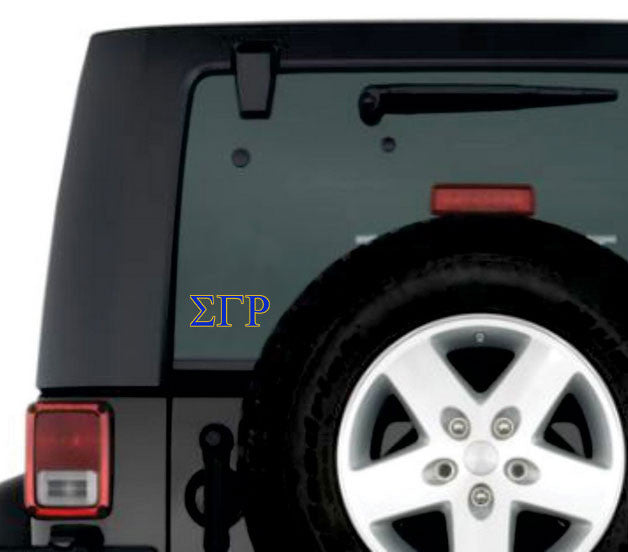 Sigma Gamma Rho Sigma Gamma Rho Greek Letter Window Sticker Decal — GreekU