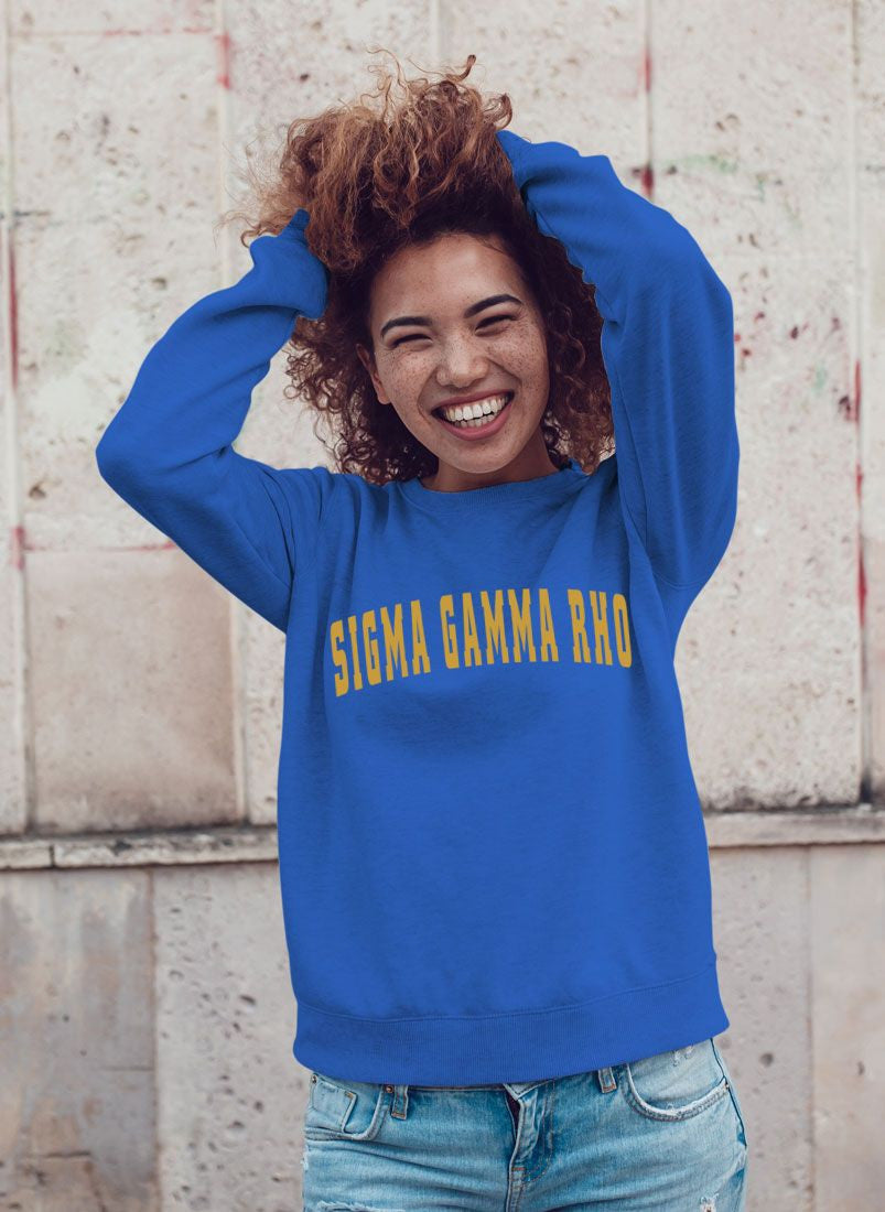 Sigma Gamma Rho Sigma Gamma Rho Letterman Sweatshirt — GreekU