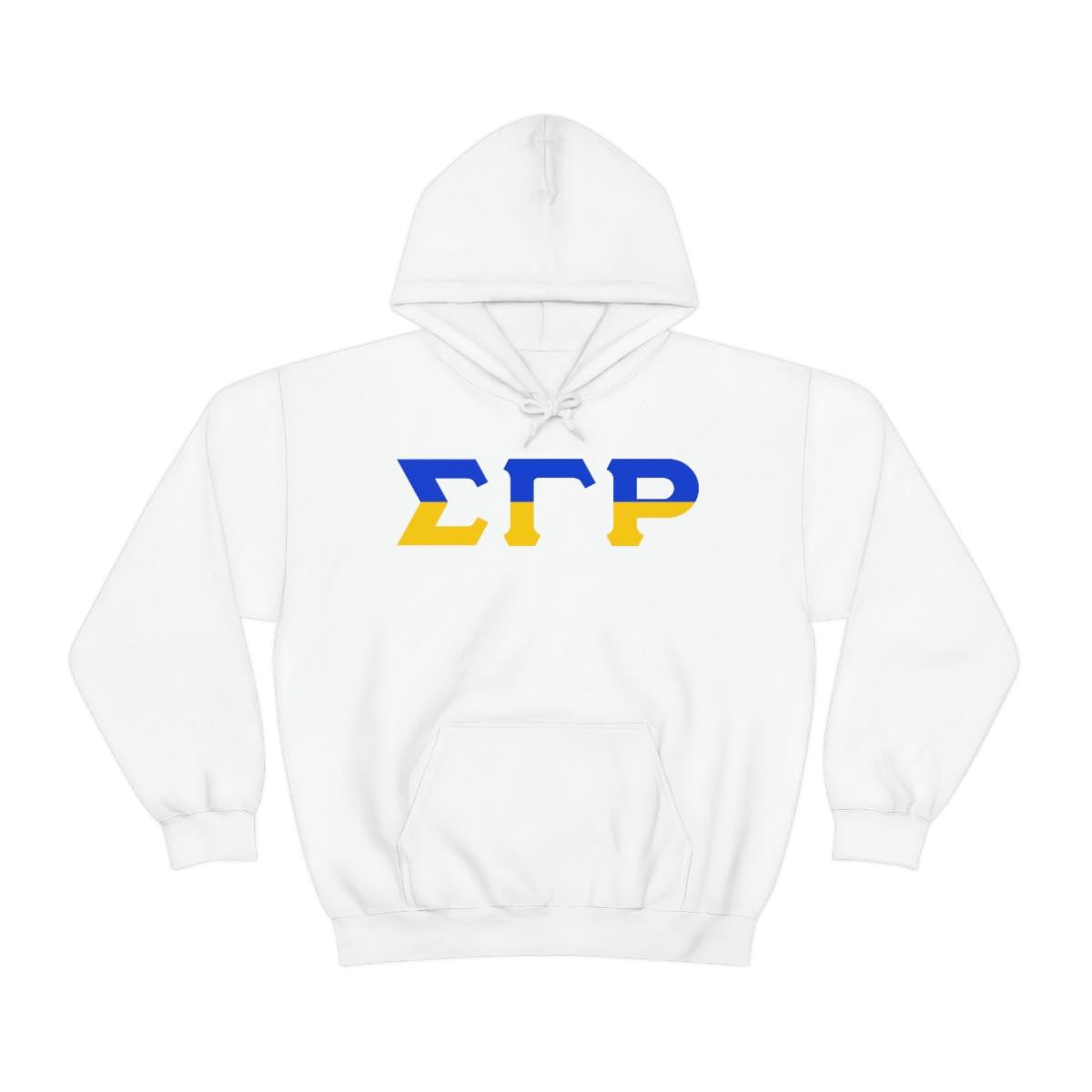 Sigma Gamma Rho Two Tone Lettered Hooded Sweatshirts — GreekU