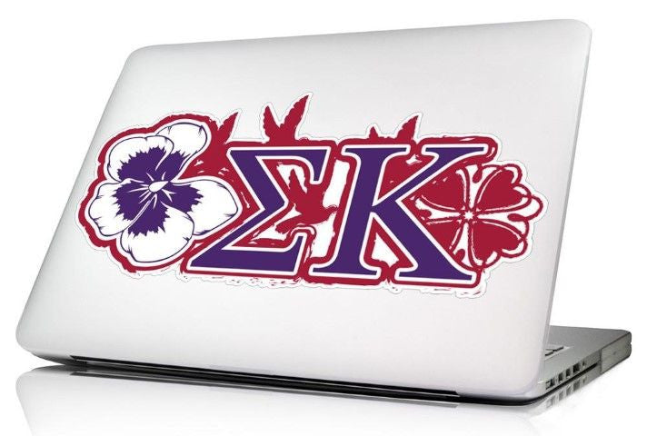 Sigma Kappa 10.5 x 4.5 Laptop Skin/Wall Decal — GreekU