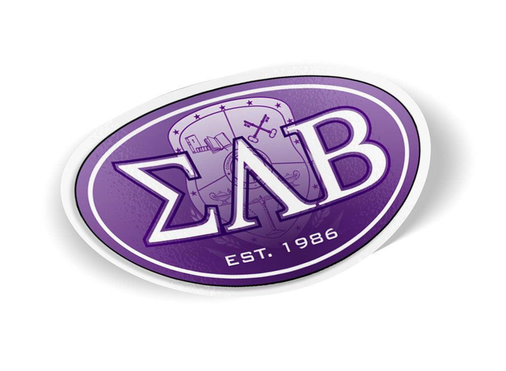 Sigma Lambda Beta Color Oval Decal — GreekU