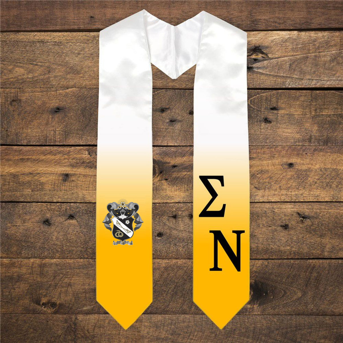 Sigma Nu Extra Fancy Diagonal Greek Graduation Stole W Crest — GreekU