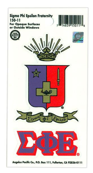 Sigma Phi Epsilon Sigma Phi Epsilon Crest - Shield Decal — GreekU