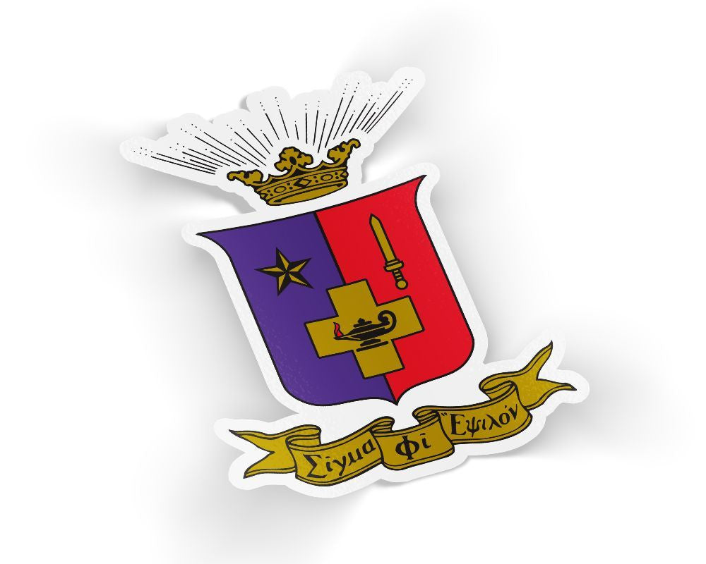 Sigma Phi Epsilon Die Cut Crest Sticker — GreekU