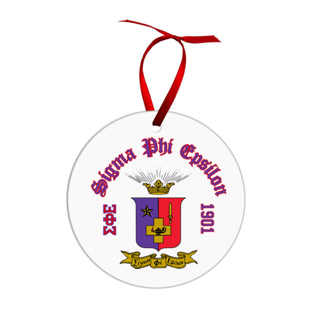 Sigma Phi Epsilon Crest & Year Circle Ornaments — GreekU