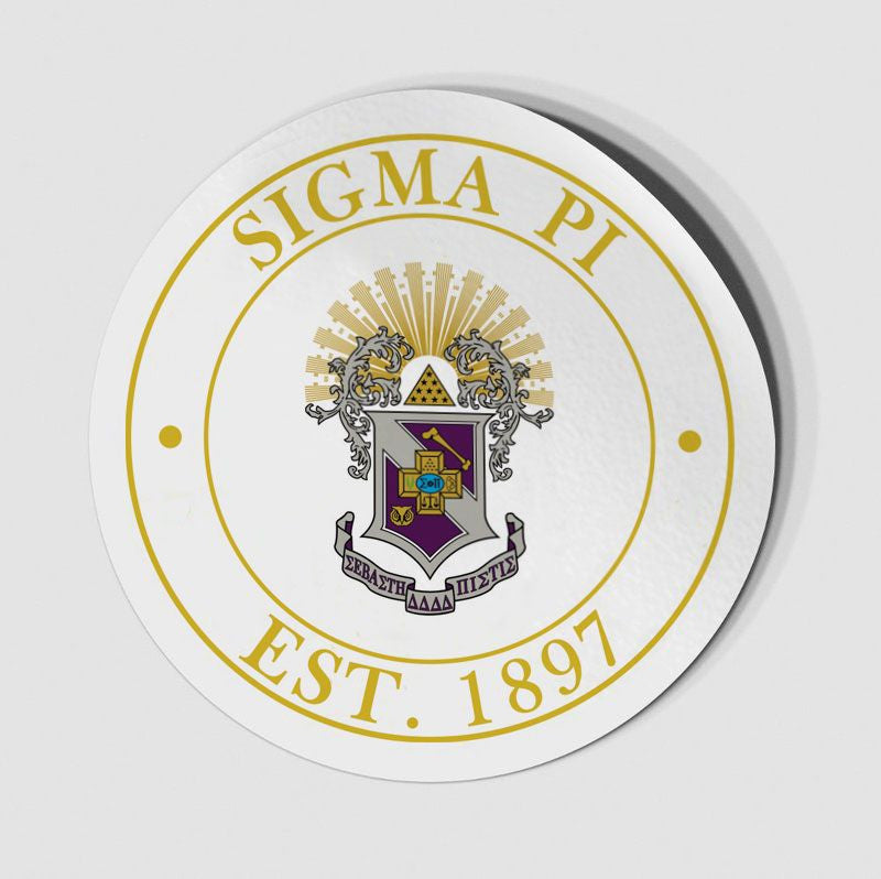 Sigma Pi Circle Crest - Shield Decal — GreekU