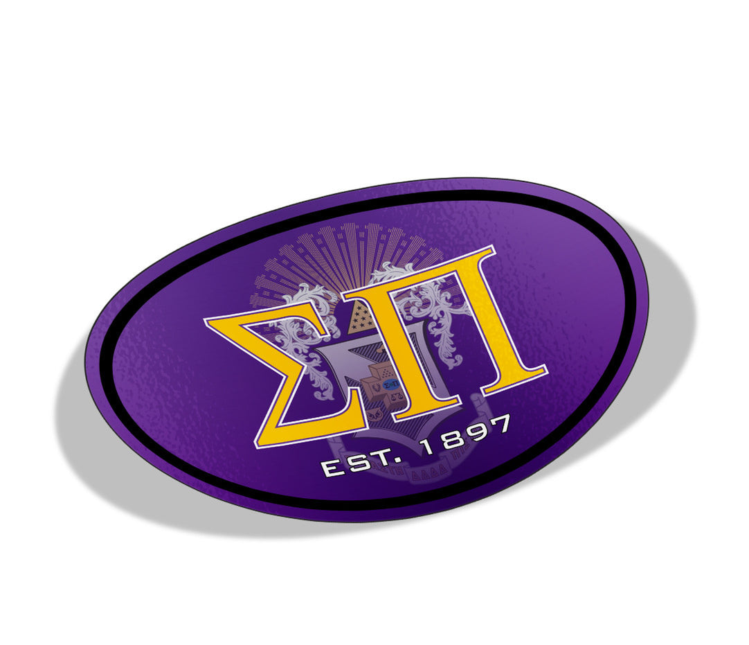 Sigma Pi Color Oval Decal — GreekU