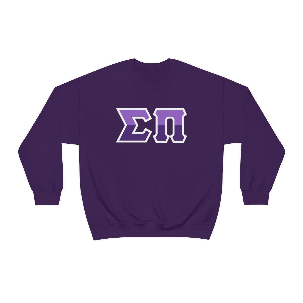Sigma Pi Two Toned Greek Lettered Crewneck Sweatshirts — GreekU