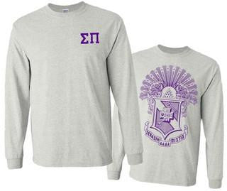 Sigma Pi Sigma Pi World Famous Crest Long Sleeve T-Shirt — GreekU