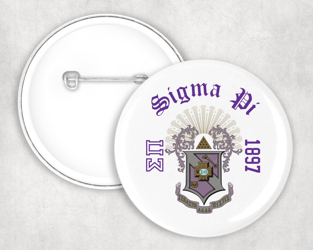 Sigma Pi Classic Crest Button — GreekU