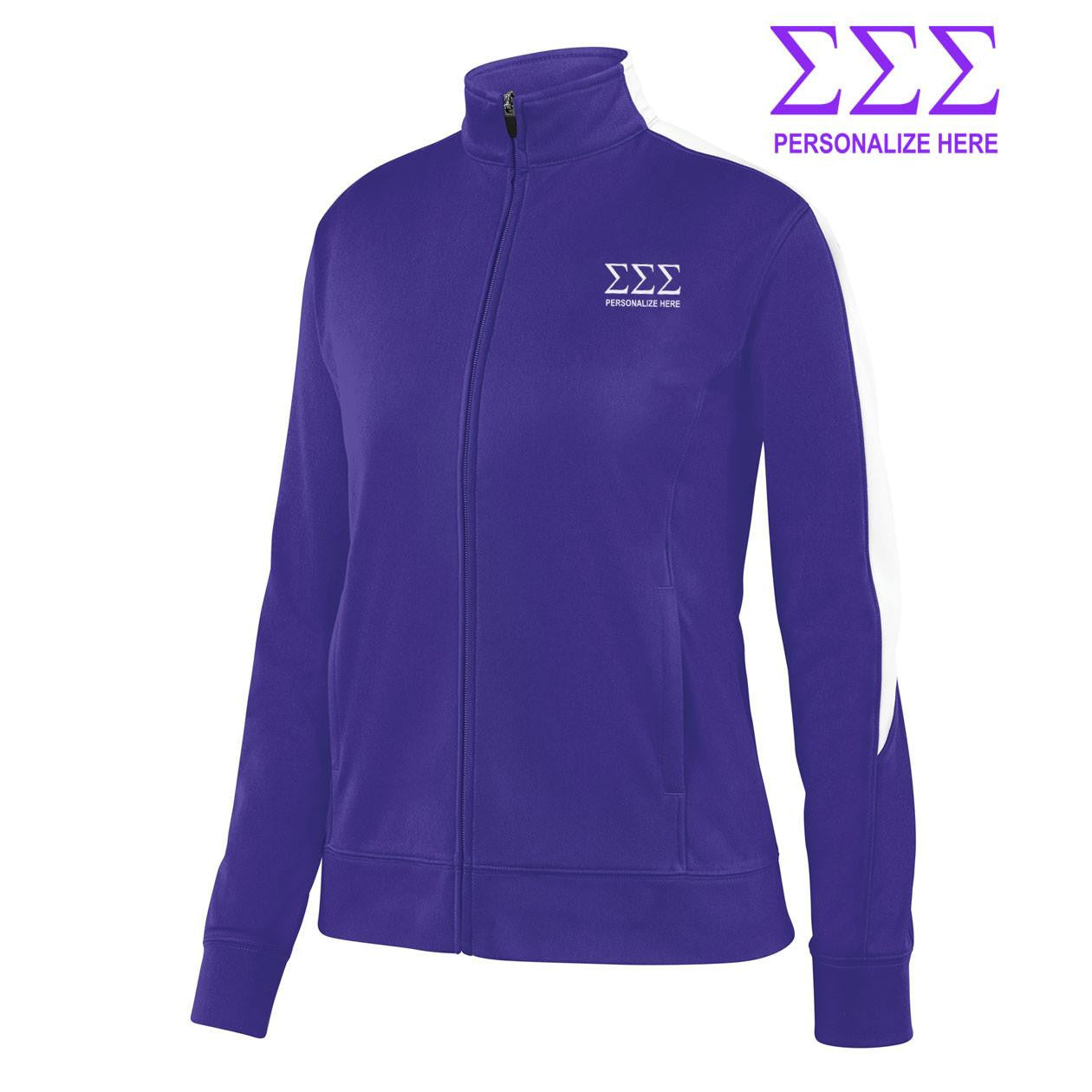 Sigma Sigma Sigma Sigma Sigma Sigma Medalist Track Jacket — GreekU