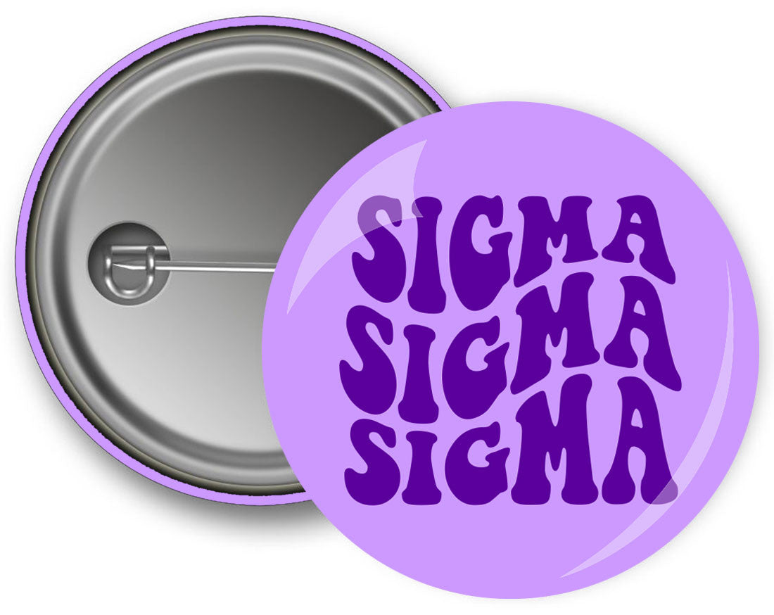 Sigma Sigma Sigma Bulky Text Button — GreekU