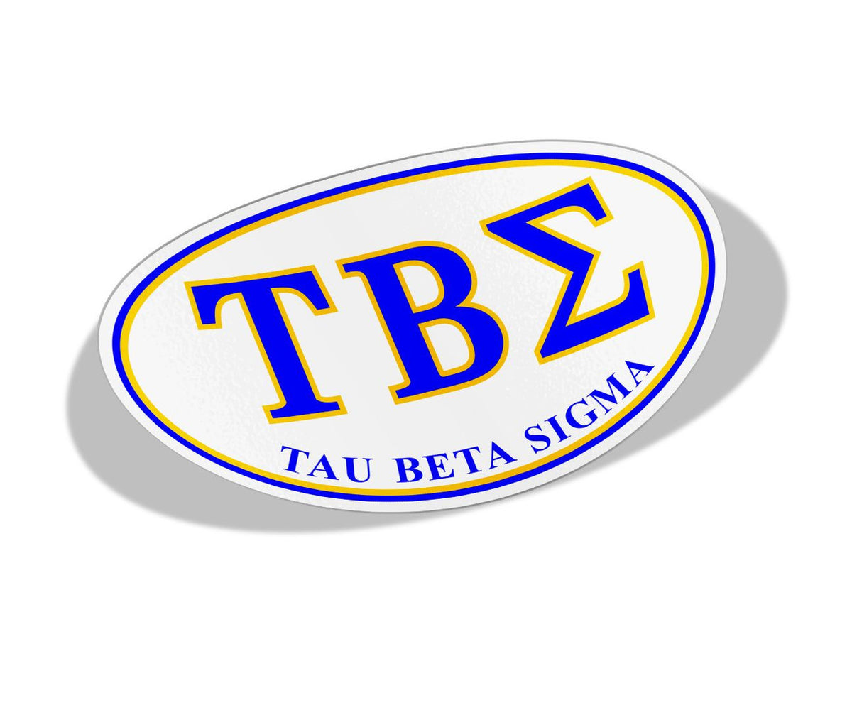 Tau Beta Sigma Tau Beta Sigma Greek Letter Oval Decal — GreekU