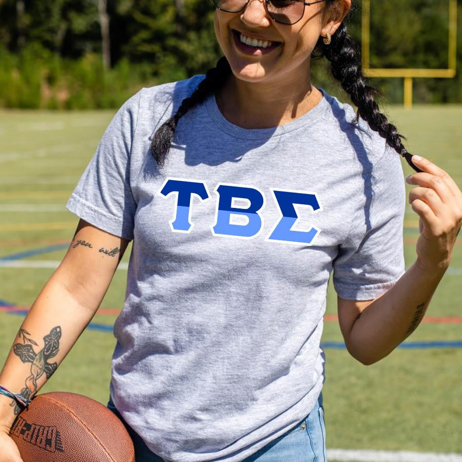 Tau Beta Sigma Two Tone Greek Lettered Tee. — GreekU