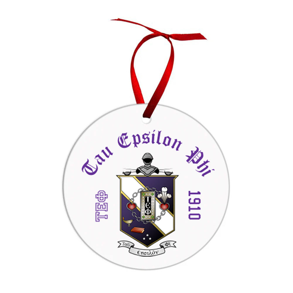 Tau Epsilon Phi Tau Epsilon Phi Crest & Year Circle Ornaments — GreekU