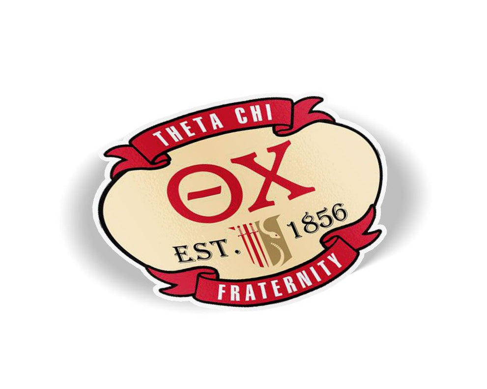 Theta Chi Banner Crest - Shield Decal — GreekU