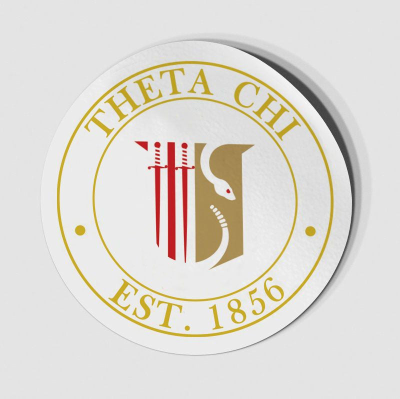 Theta Chi Circle Crest - Shield Decal — GreekU
