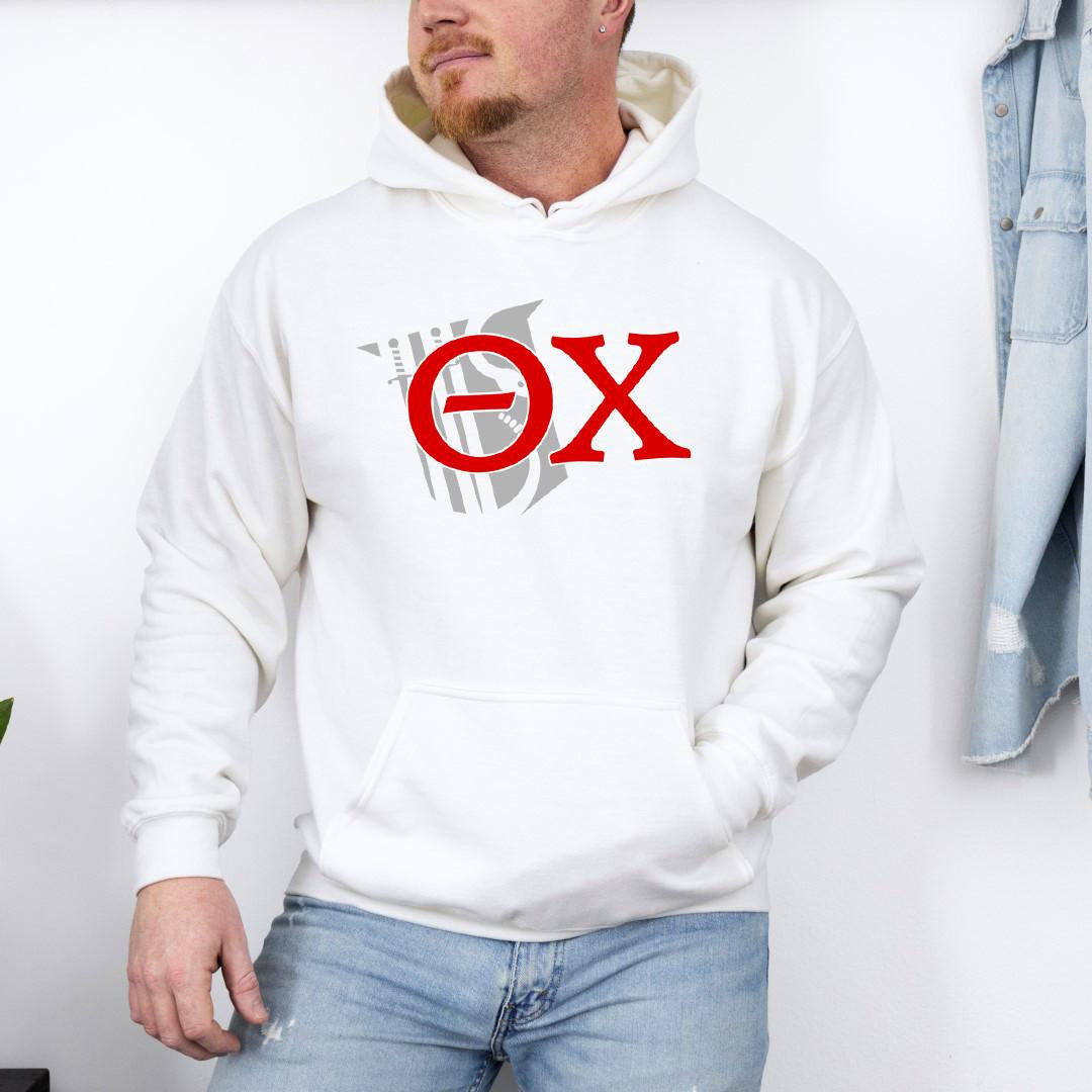 Theta Chi Crest World Famous Hooded Sweatshirt — GreekU