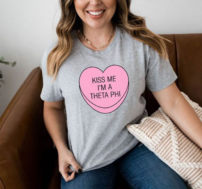 Theta Phi Alpha Candy Heart Tee — GreekU