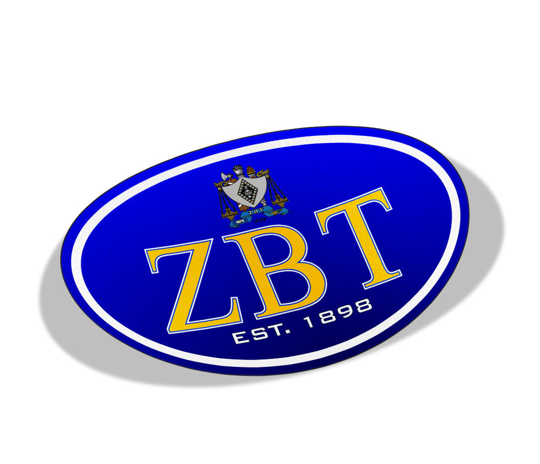 Zeta Beta Tau Color Oval Decal — GreekU