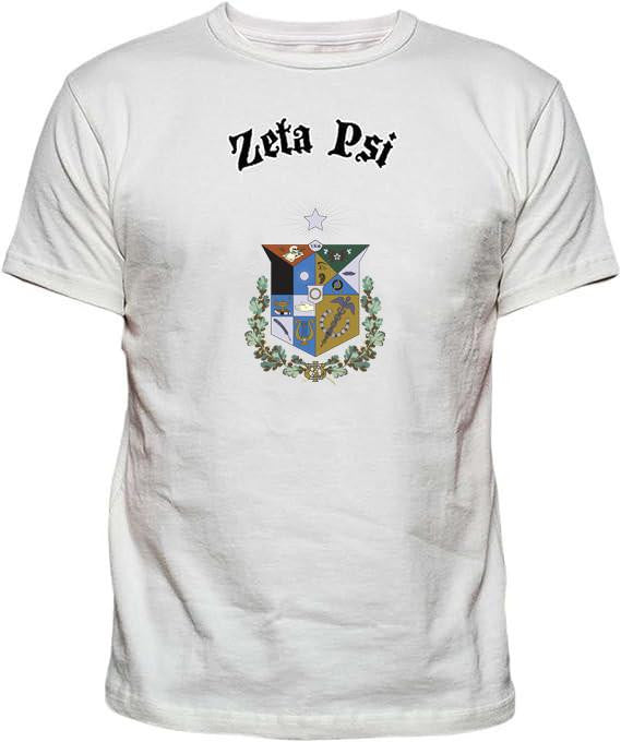 Zeta Psi Vintage Crest Cotton Tee — GreekU