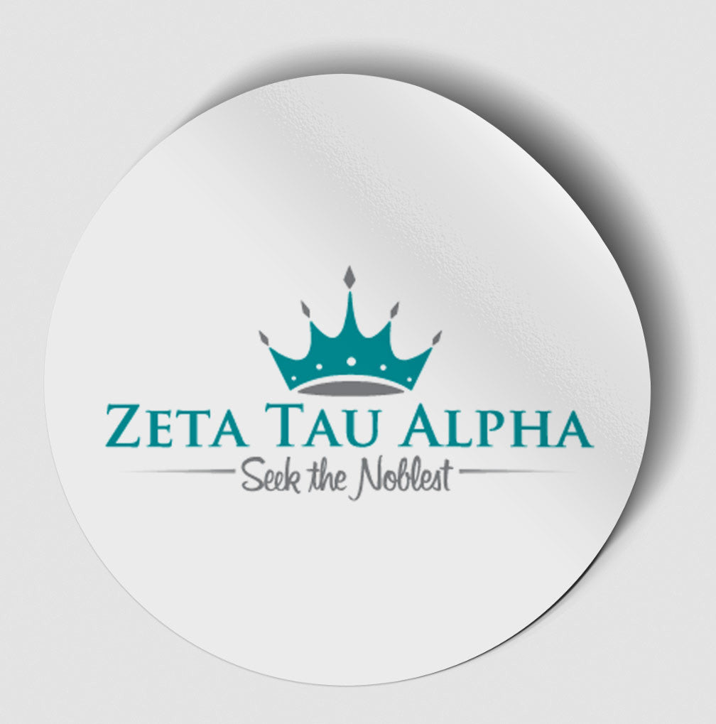 Zeta Tau Alpha Logo Round Decal — GreekU