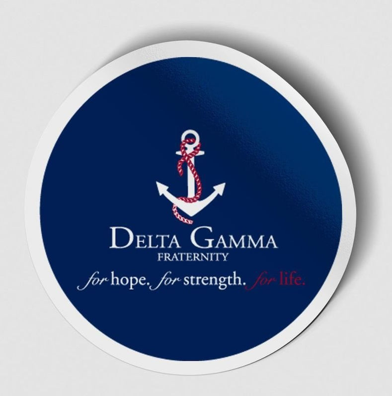 Alpha Gamma Delta Logo Circle Sticker — GreekU